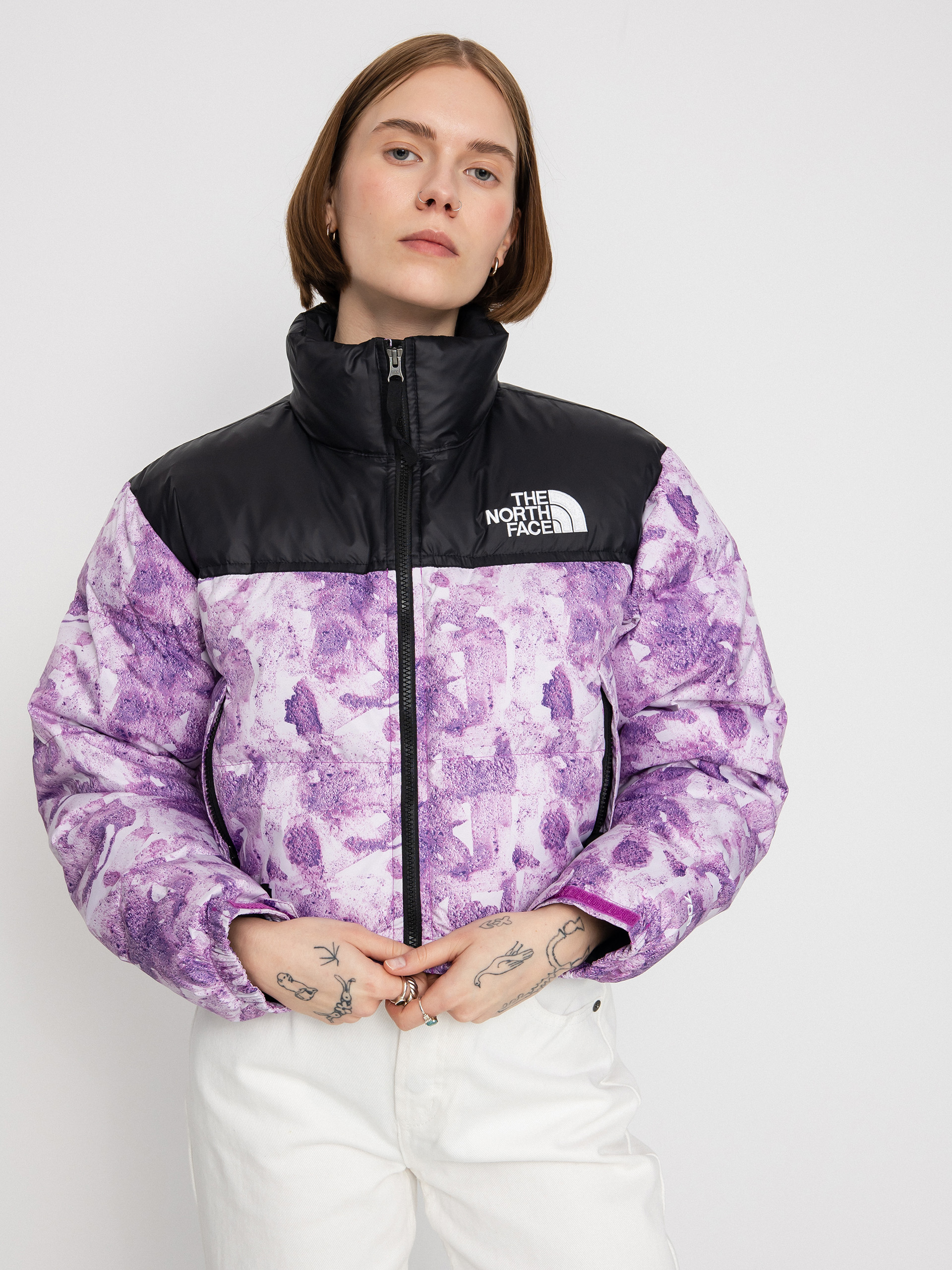 The North Face Яке Nuptse Short Wmn - лилав (lat1)