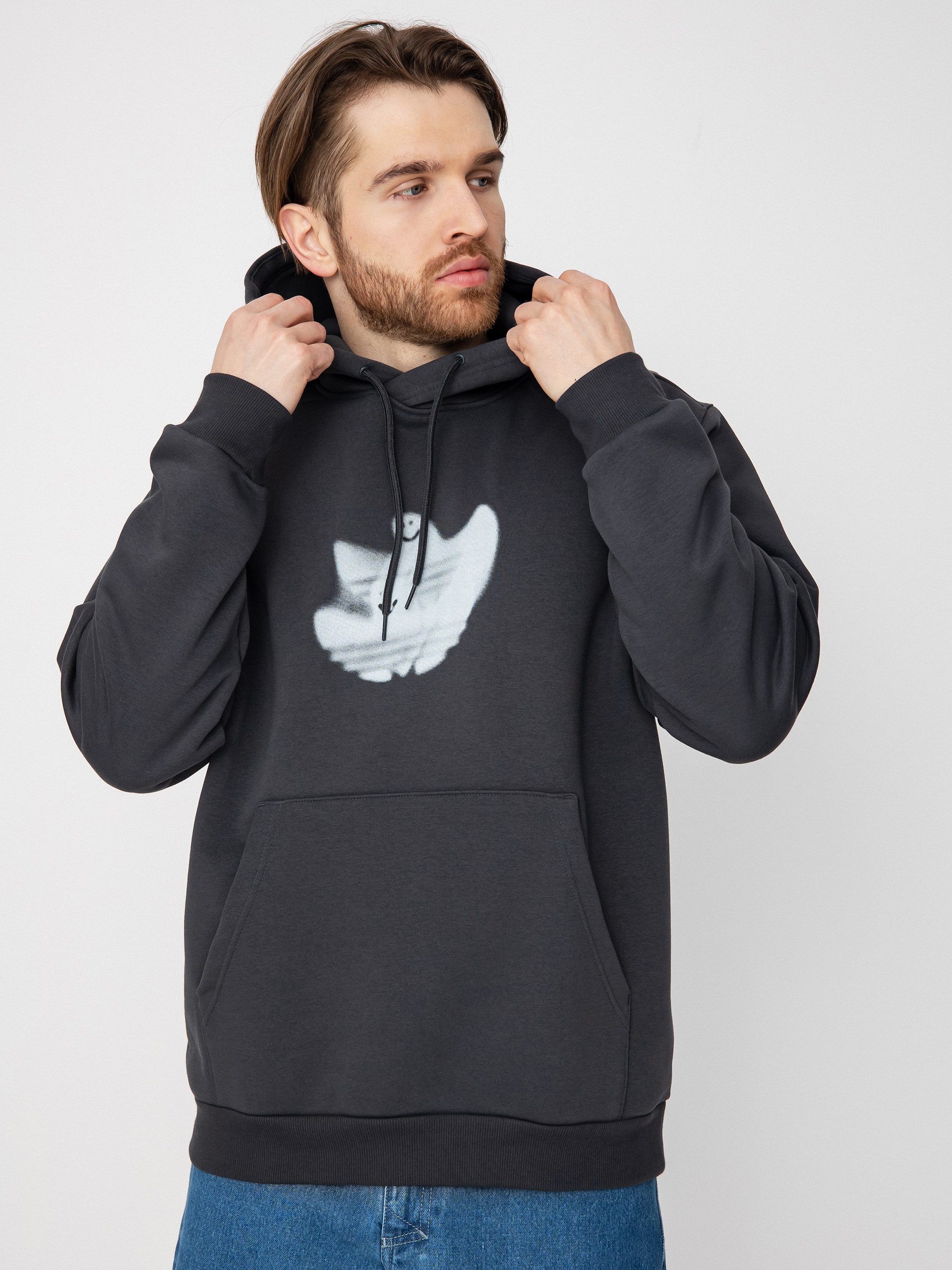 adidas Суитшърт с качулка Shmoo Logo HD - лилав (carbon/cwhite)