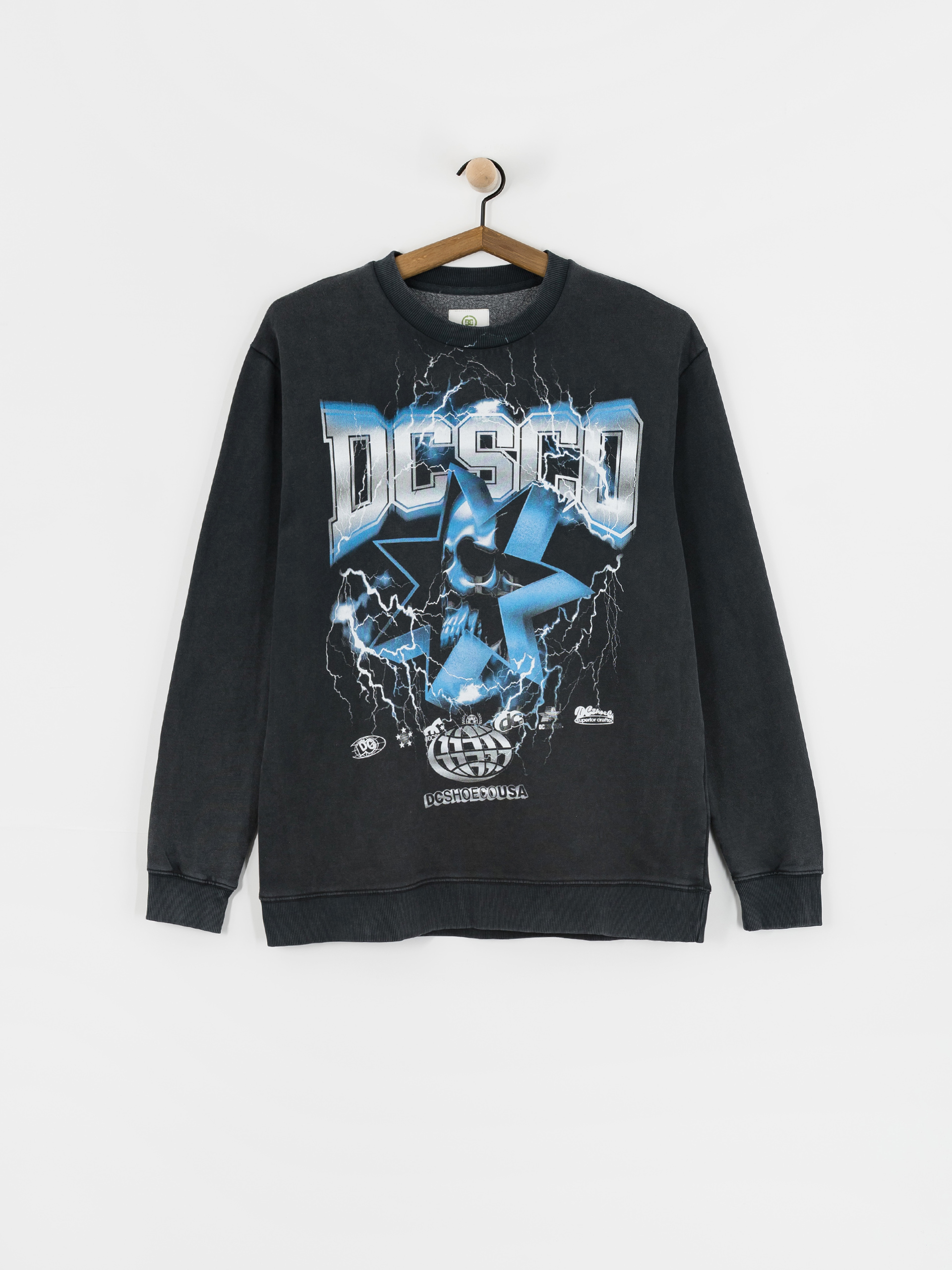 Суитшърт DC Skull Shock Crew - черен (black)
