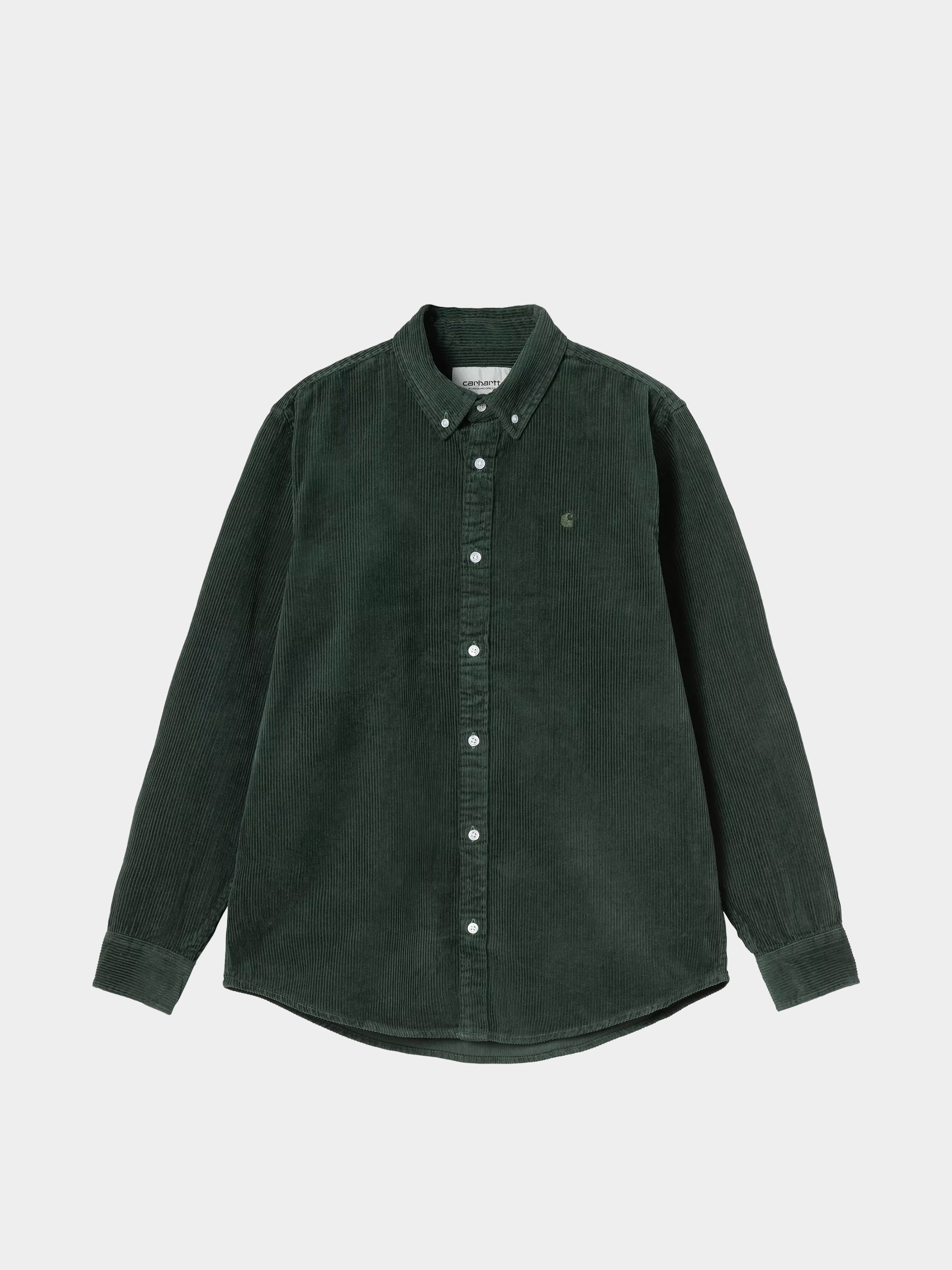 Риза Carhartt WIP Madison Cord - зелен (sycamore tree/sycamore tree)